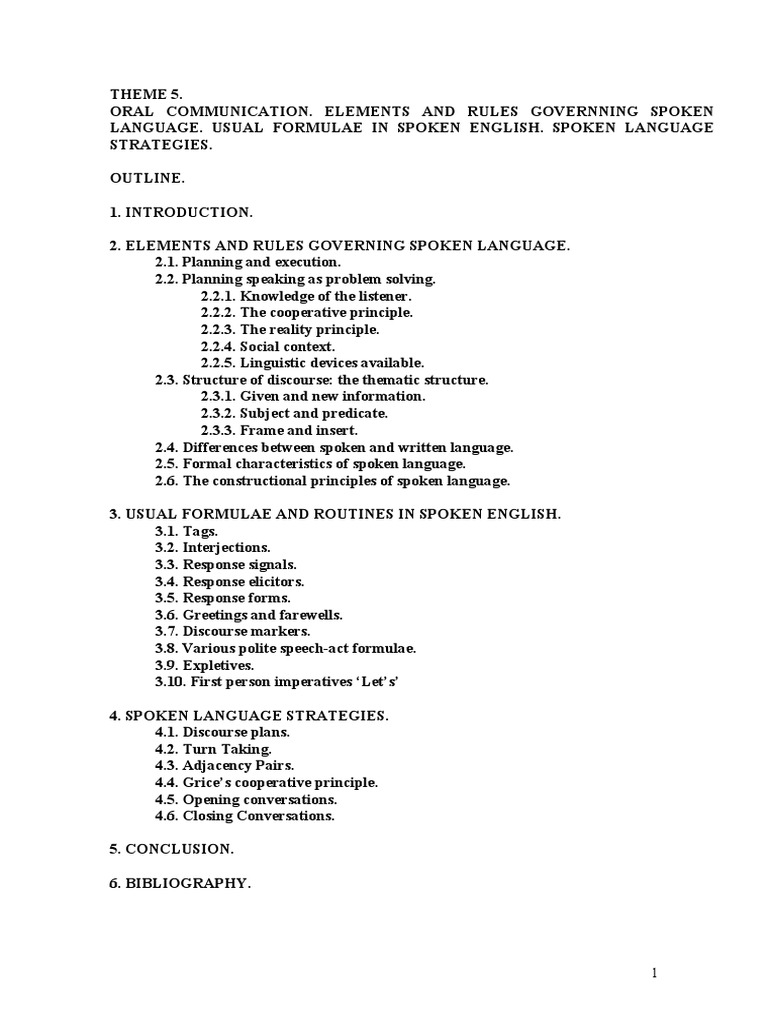 Topic 5 | Download Free PDF | Syntax | Communication