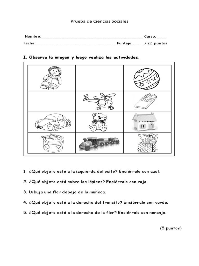 Prueba Orientación Espacial | PDF | Chile