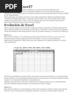 Evolución de versiones de Excel | PDF | Microsoft Excel | Microsoft Windows