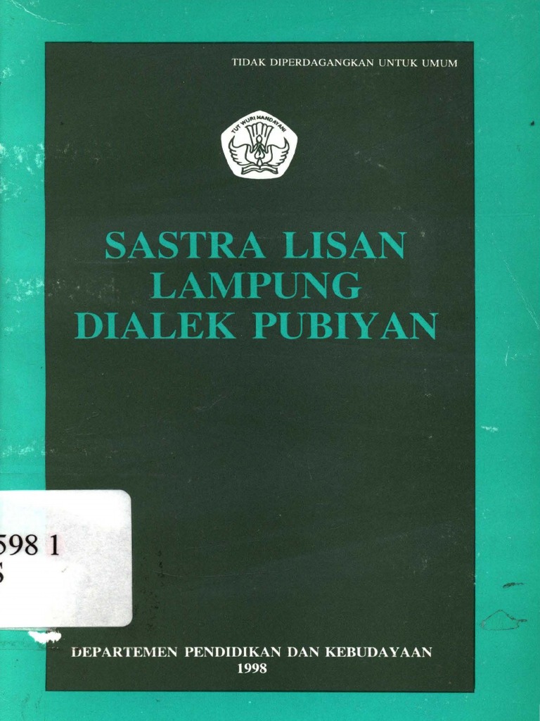 Sastra Lisan Lampung Dialek Pubiyan | PDF