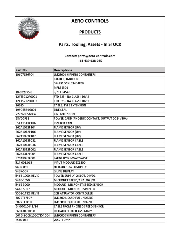 Parts Tooling Assets | PDF | Valve | Machines