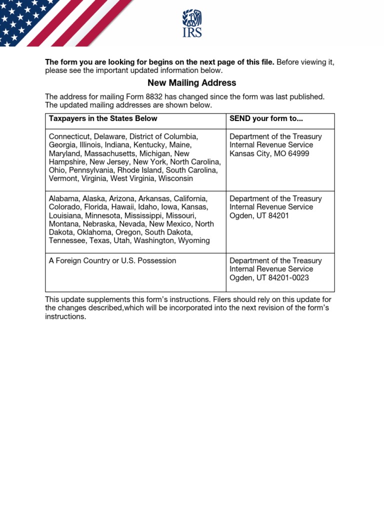 New Mailing Address: The Form You Are Looking For Begins On The Next ...