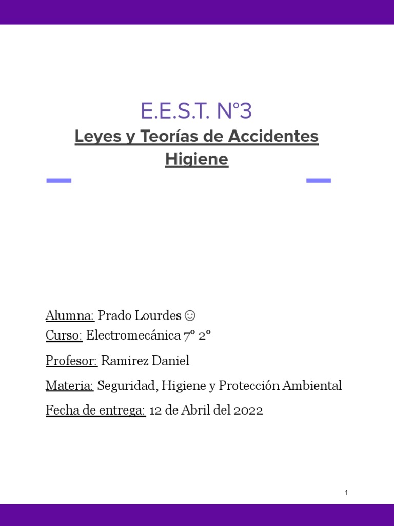 T. Pratico N°1 S.H.P.A. | PDF | Riesgo | Ciencias de la Salud