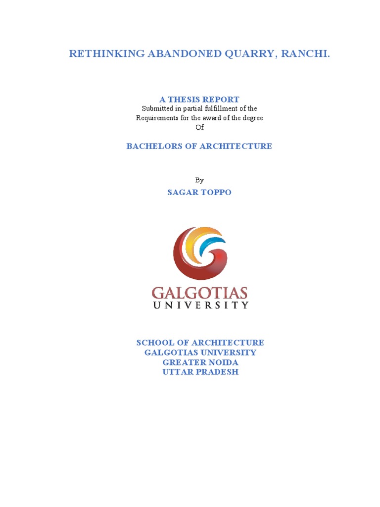 Sagar - RETHINKING ABANDONED QUARRY | PDF | Mining | Tourism