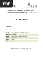 Practica 1 Lab Potencia Fluida Fime | PDF | Filtración | Lubricante