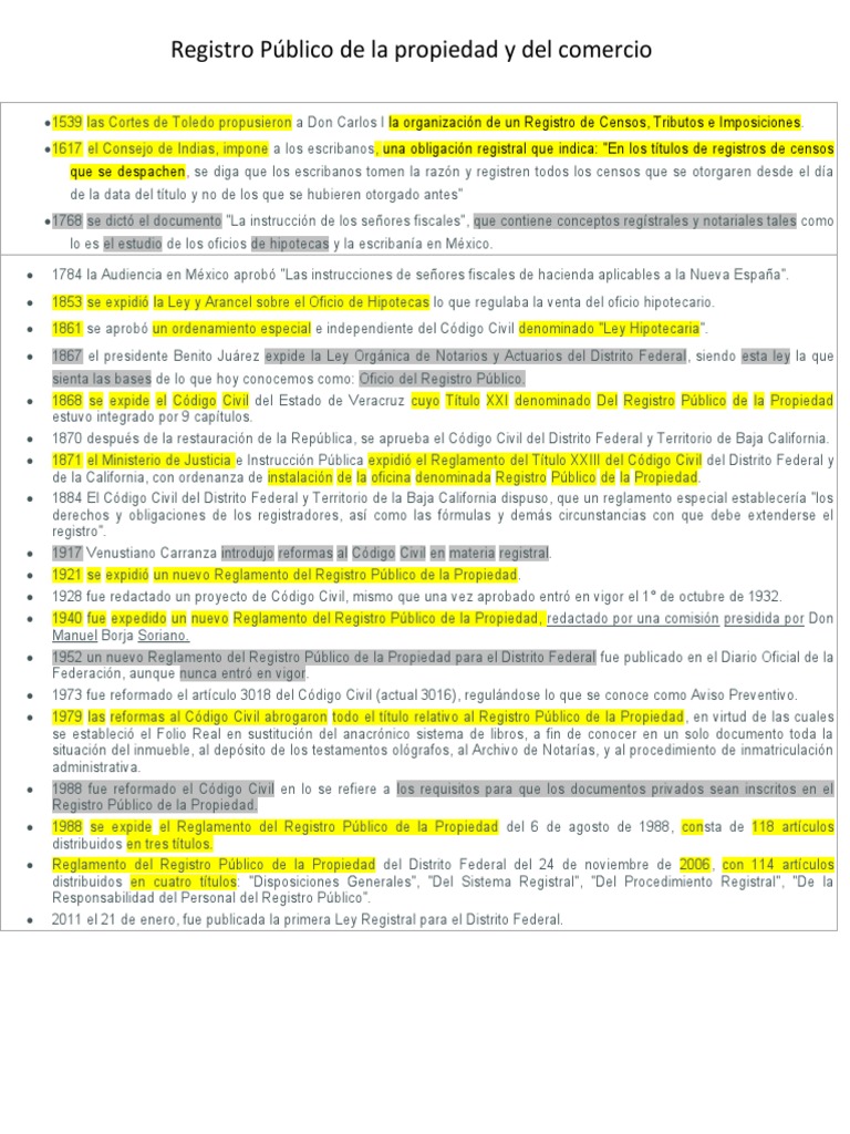 Evolución del Registro Público Mexicano | PDF | Ciudad de México ...