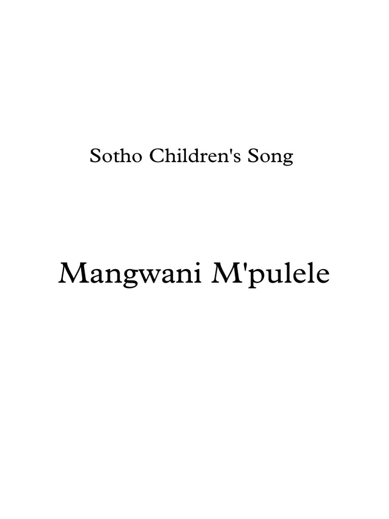 Mangwani M'pulele - Partitura Completa | PDF