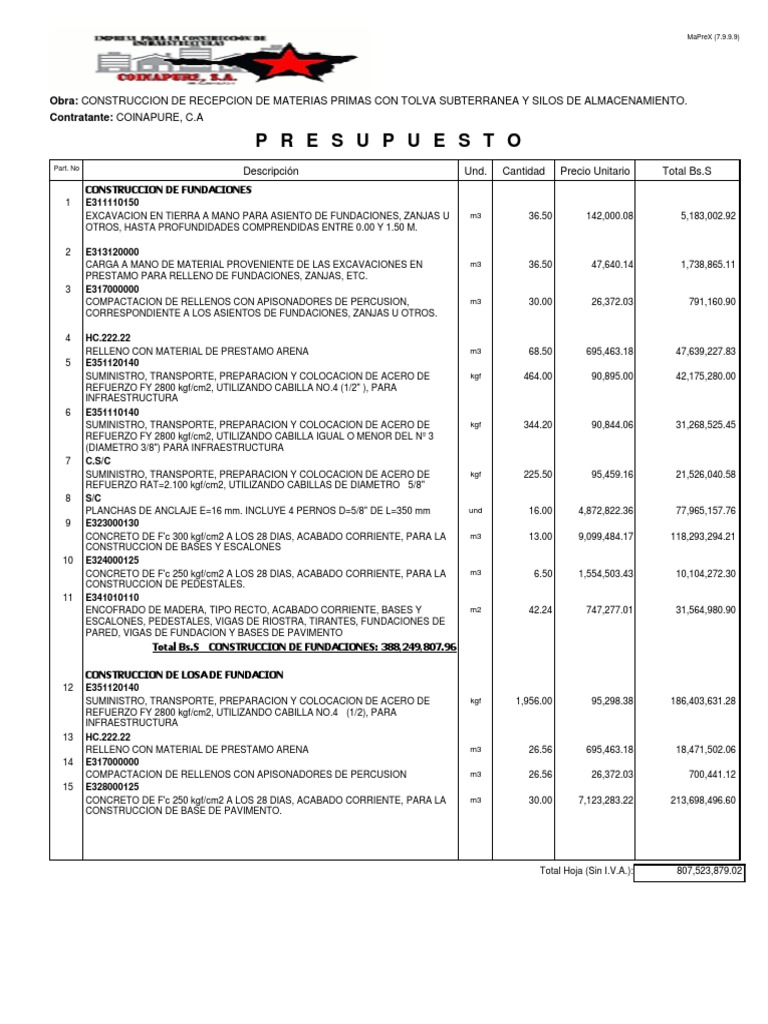 Presu Completo-2 | PDF | Soldadura | Construcción