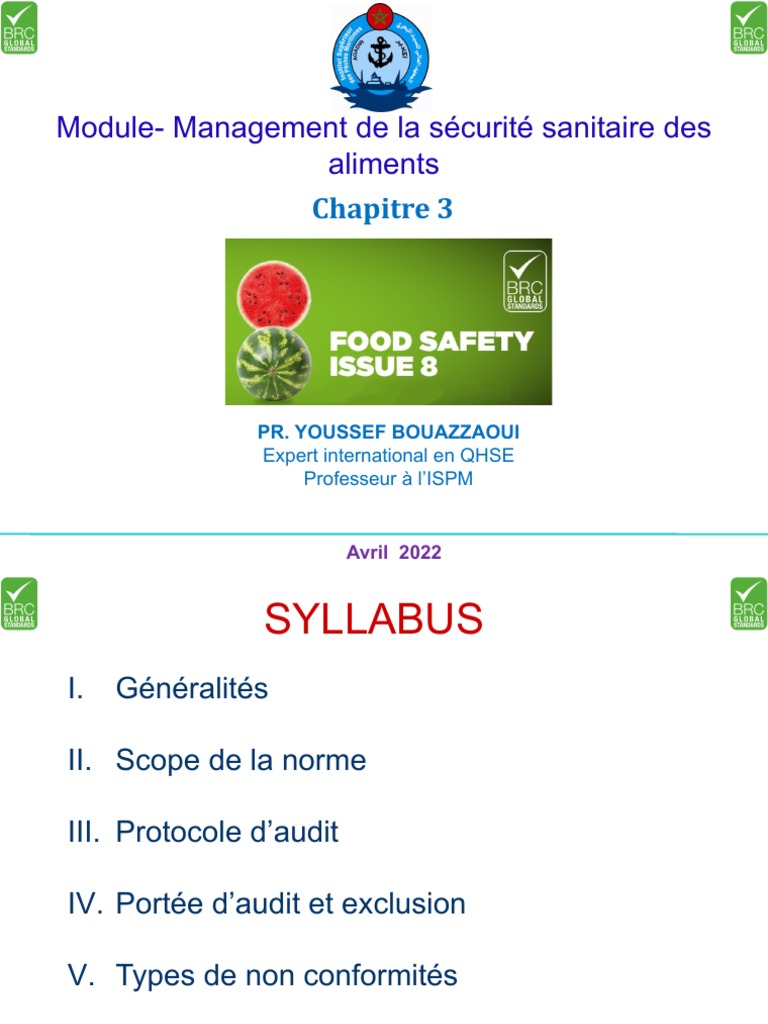 Chapitre BRC | PDF | Audit | Analyse des dangers et points critiques ...