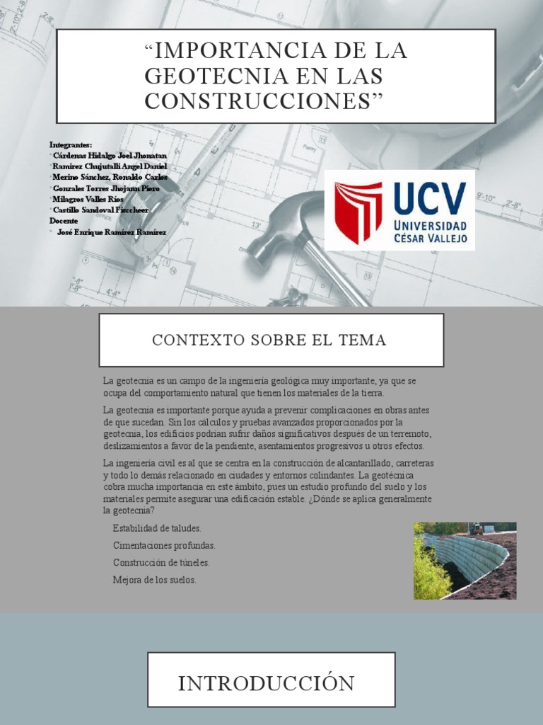 Importancia de La Geotecnia en Las Construcciones | PDF | Ingeniería ...