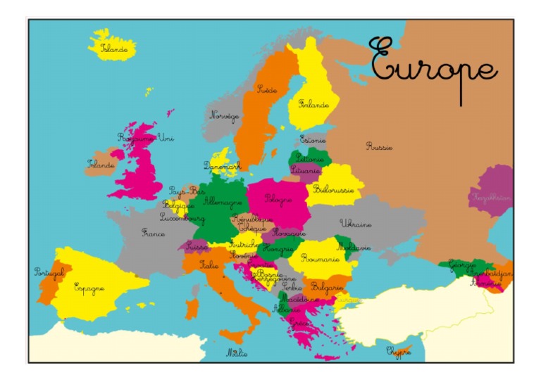 Cartes Europe Montessori | PDF