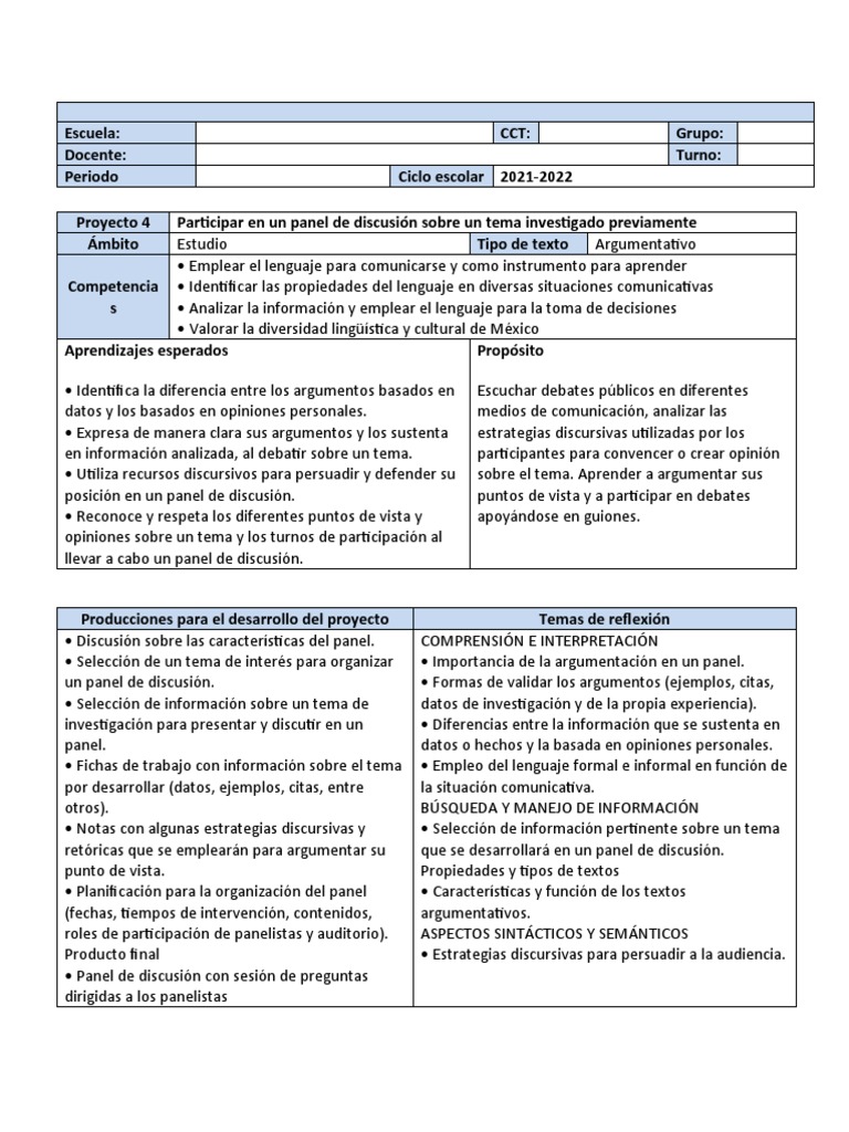 Proyecto 4 - GABY R. 3° | PDF | Aprendizaje | Evaluación