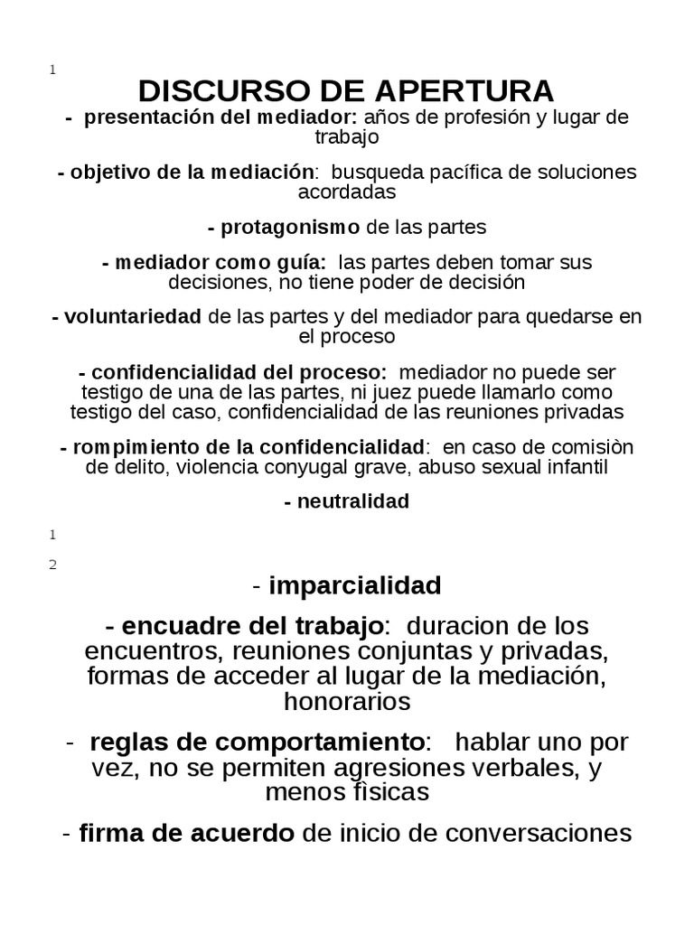 Discurso de Apertura Clase 4 - 5 | PDF | Mediación | Comunicación