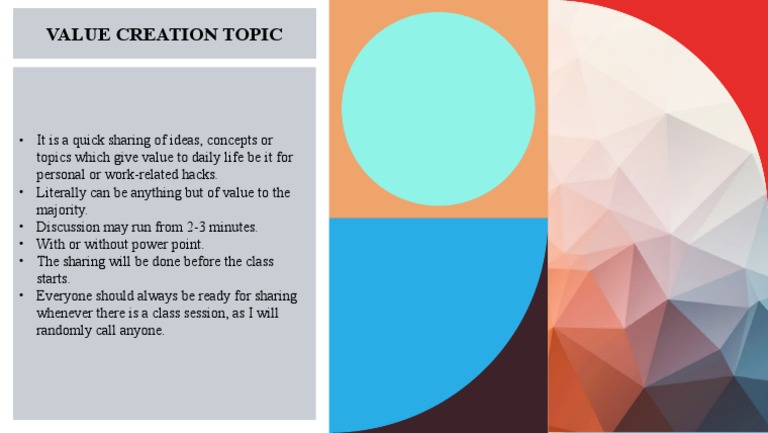 Value Creation Topic | PDF