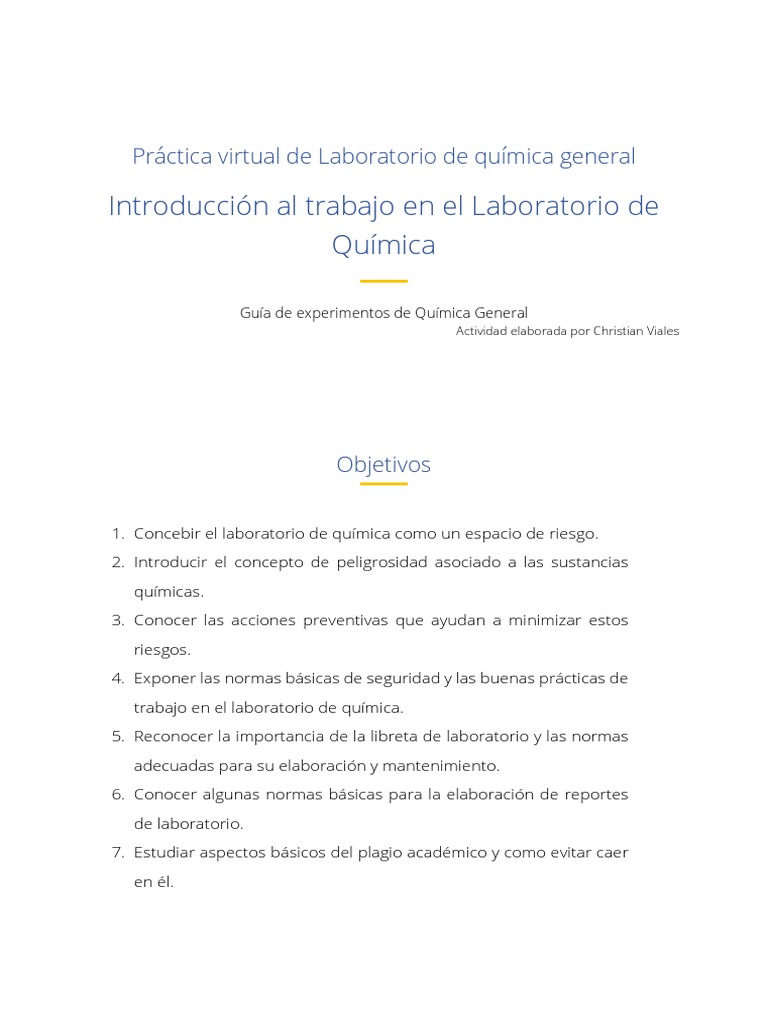 PV01 - Introducción Al Lab | PDF | Laboratorios | Evaluación