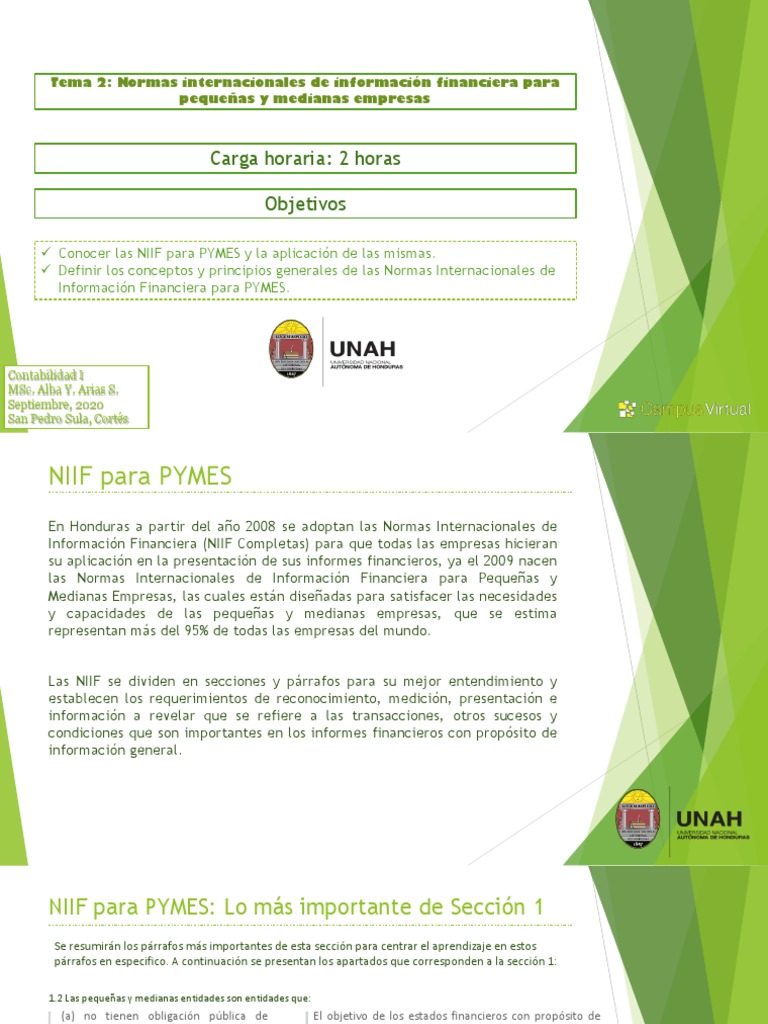 Tema 2 - NIIF para PYMES | PDF | normas internacionales de INFORMACION FINANCIERA | Estado ...