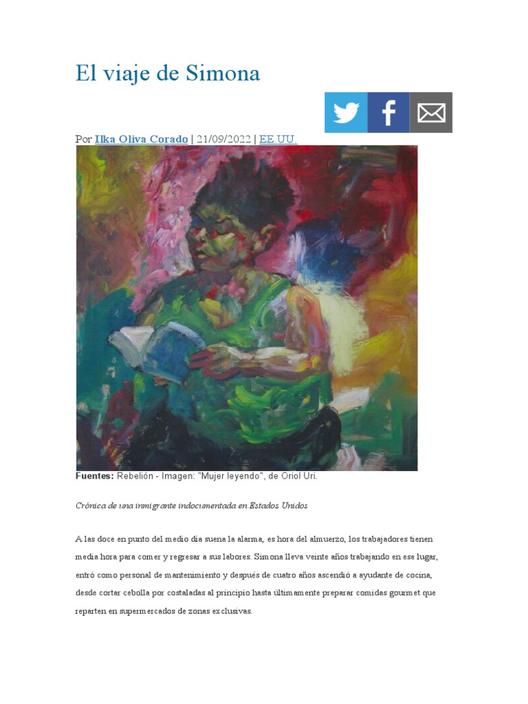 El Viaje de Simona | PDF