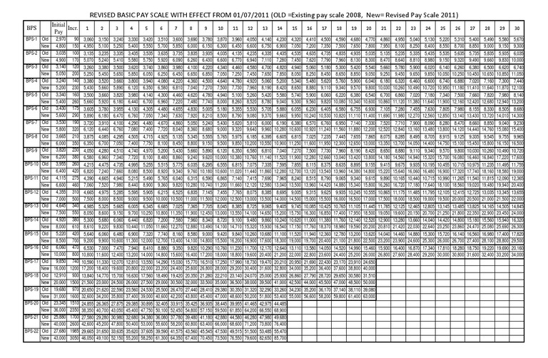 Revised Pay Scale 2025 for BPS | PDF | Government Of Pakistan ...