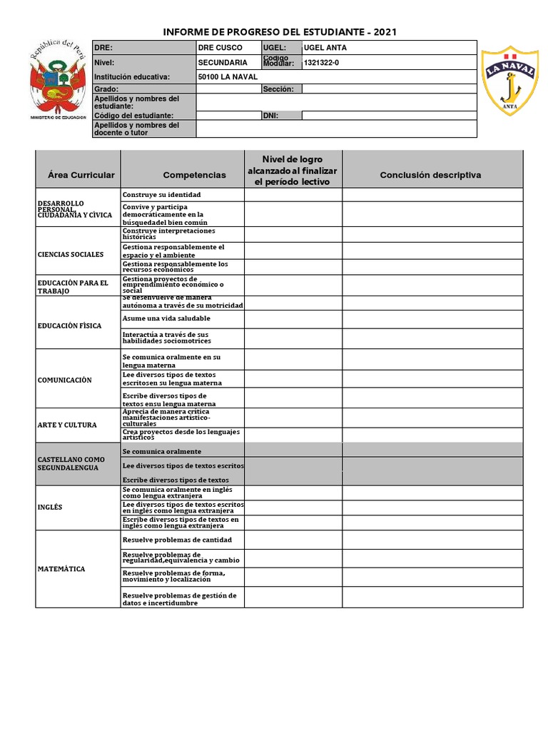 Modelo Libreta de Notas | PDF | Cognición