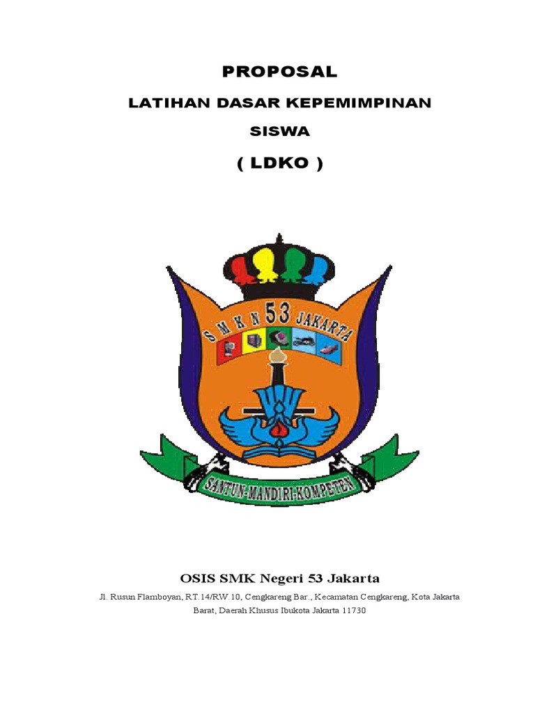 Proposal LDKO OSIS SMK Negeri 53 Jakarta | PDF | Kesehatan Holistik