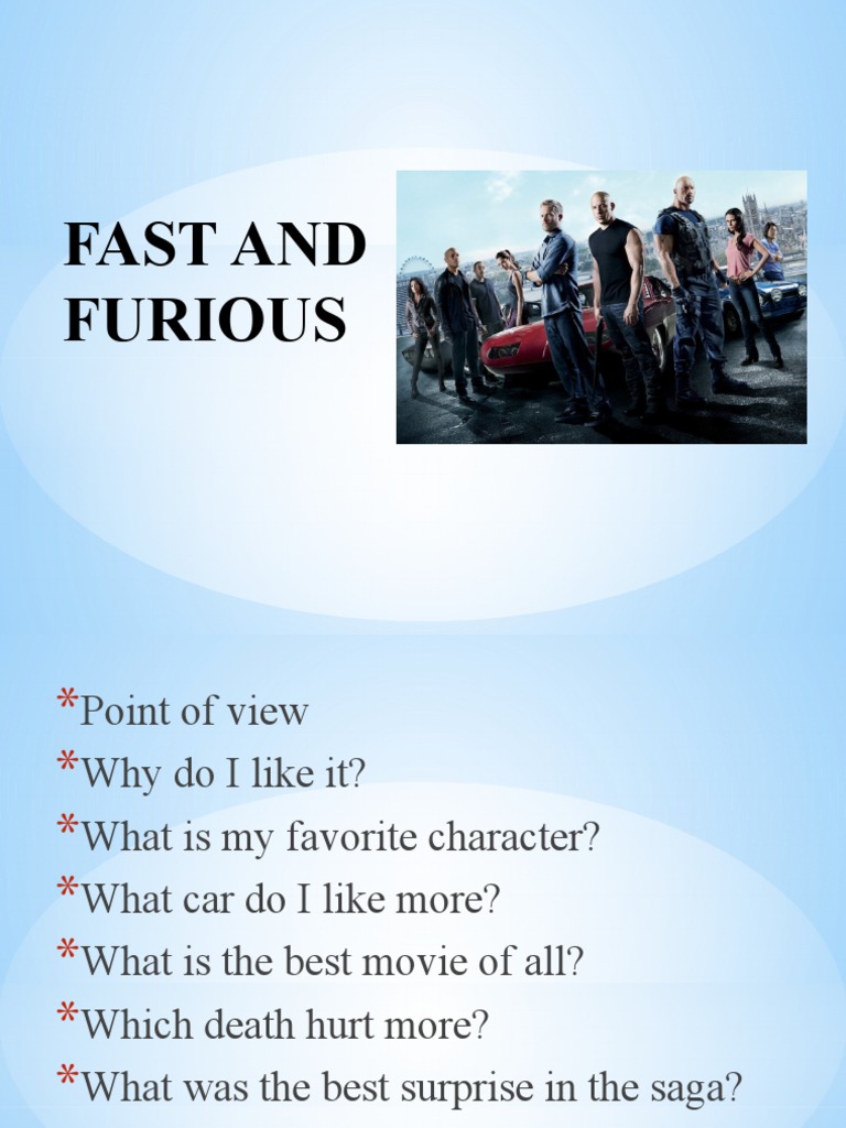 Análisis de la Saga Fast and Furious | PDF | Deportes y actividades al ...