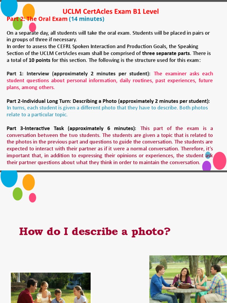 How Do I Describe A Photo | PDF | Test (Assessment) | Conversation