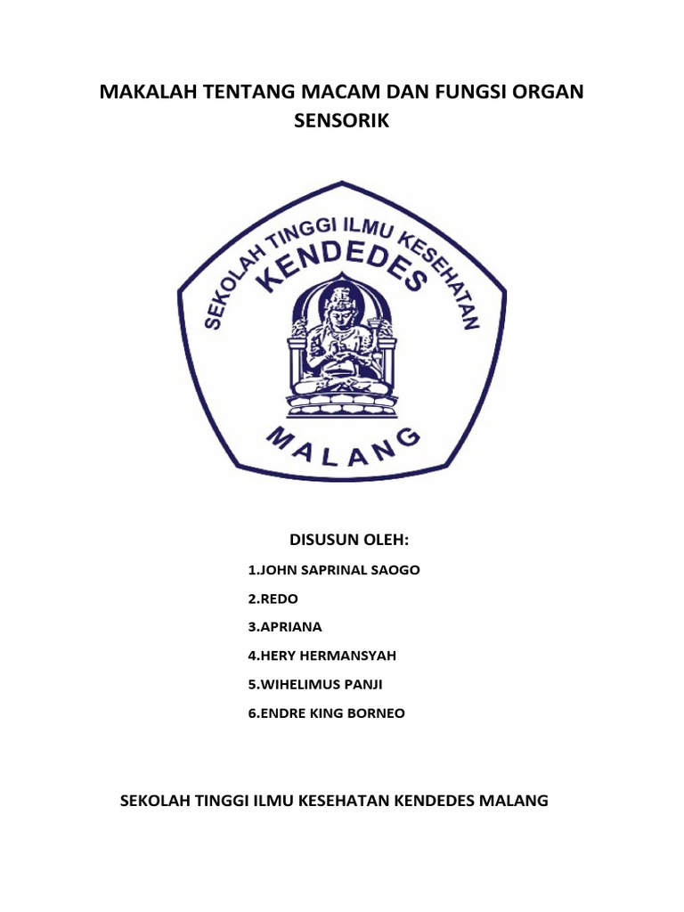 Makalah Tentang Macam Dan Fungsi Organ Sensorik | PDF | Sains & Matematika
