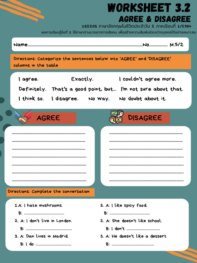 Agree or Disagree | PDF