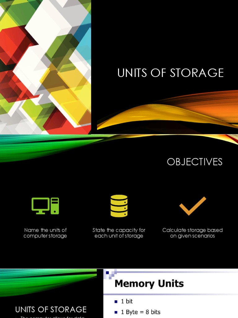 Calculate Storage Capacity Across Different Units | PDF | Byte | Usb ...