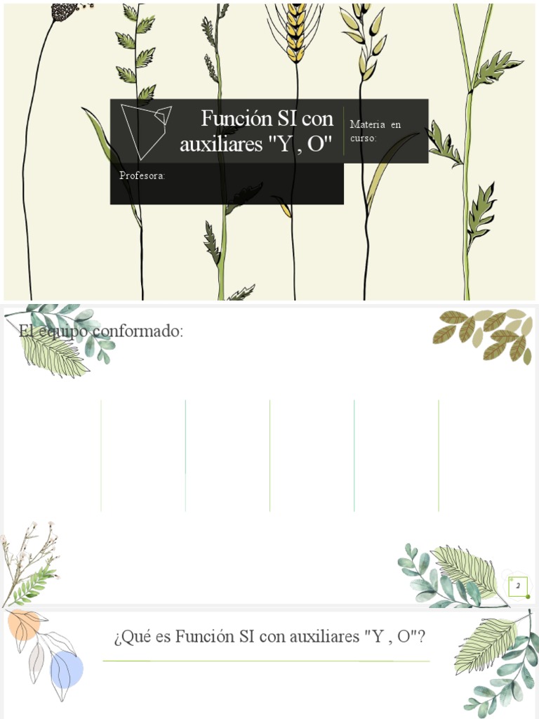 Función SI Con Auxiliares "Y, O" | PDF | Función (Matemáticas) | Lógica