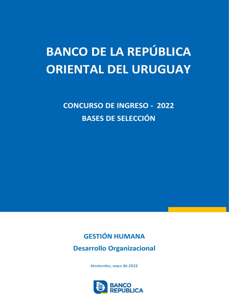 BROU_Bases_Concurso_de_Ingreso_2022 | PDF | Uruguay | Contador