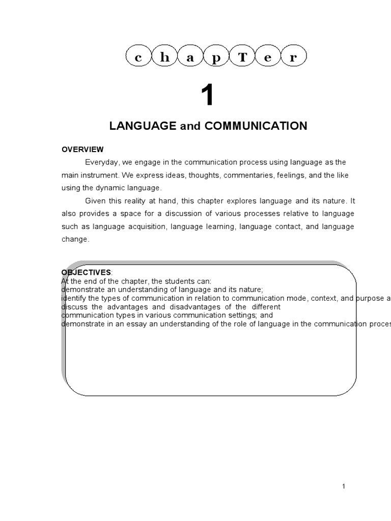 Module in Purposive Communication 1 | PDF | Communication | Nonverbal Communication