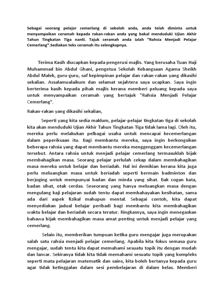 Karangan Jenis Ceramah | PDF