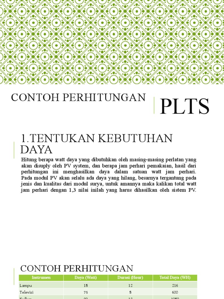 Contoh PerhItungan PLTS | PDF