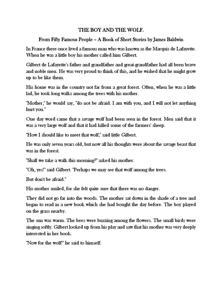 THE BOY AND THE WOLF | PDF