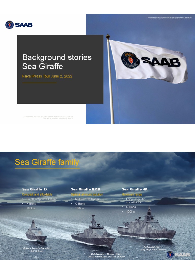 Saab Sea Giraffe Family | PDF | Radar | Telecommunications Engineering