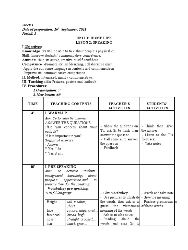 3- unit 1- SPEAK. | PDF | Learning | Cognition