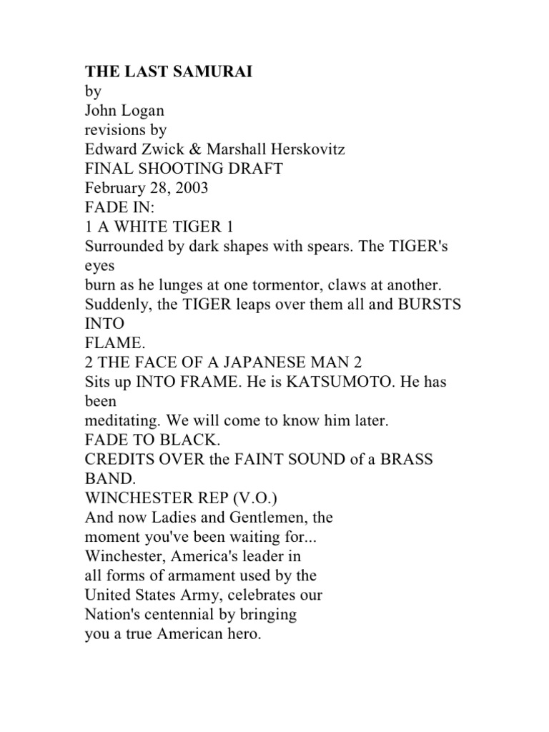 The Last Samurai | PDF | Samurai | Unrest