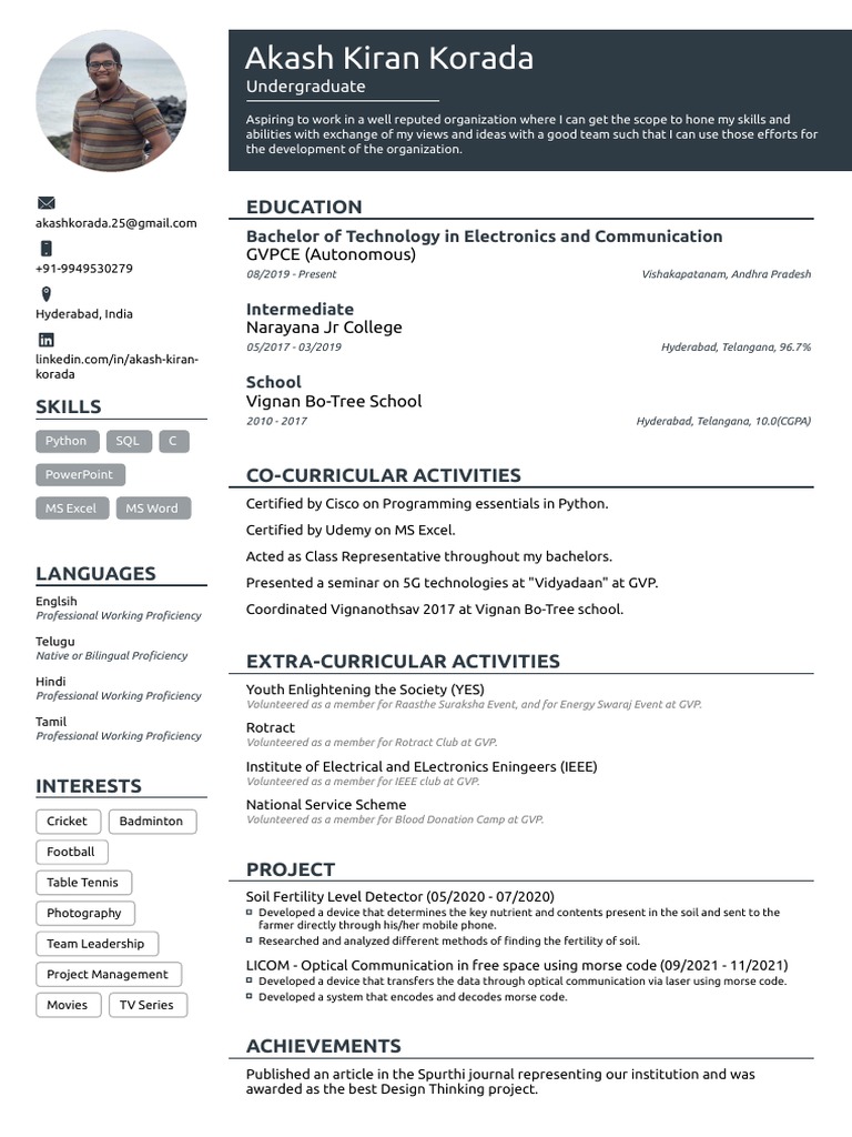 Akash's Resume | PDF | Computing