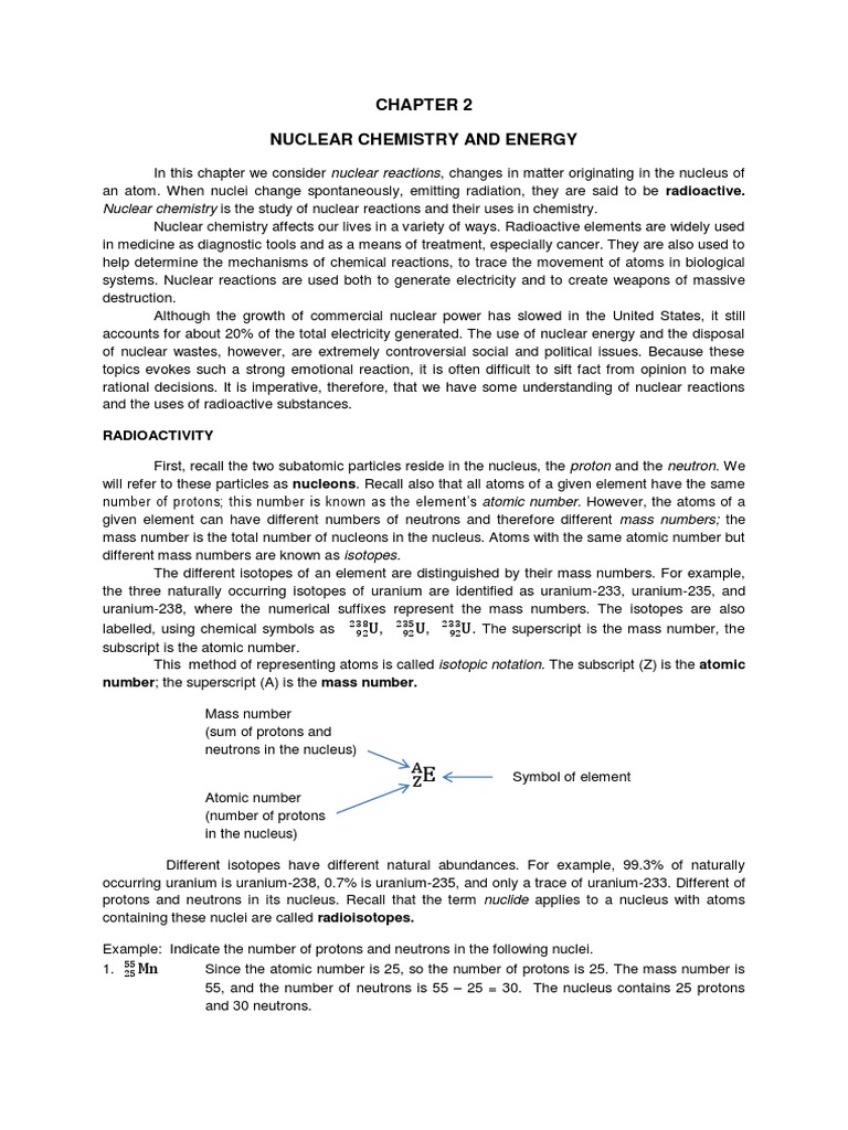 Nuclear Chemistry Overview and Reactions | PDF | Radioactive Decay ...