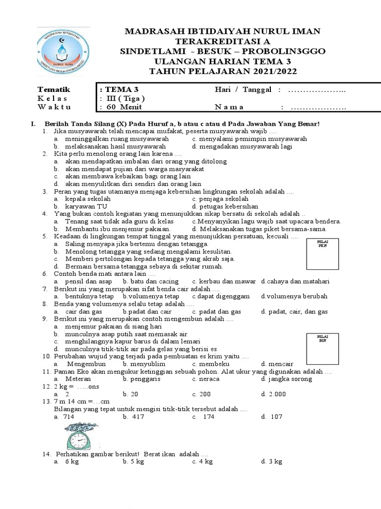 Soal PH Tema 3 | PDF