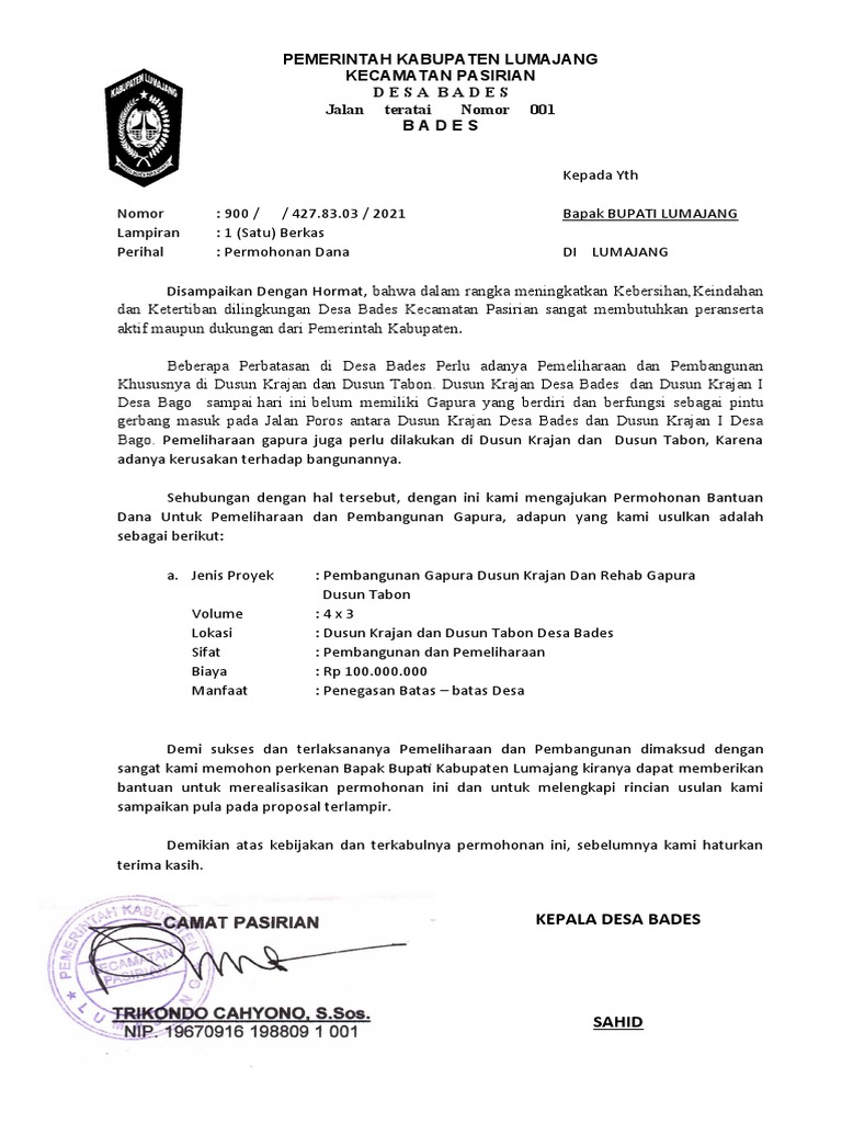 Proposal BKK Gapura | PDF