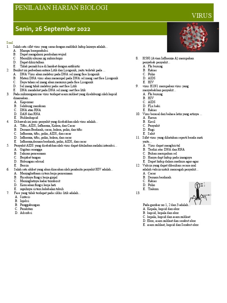 Soal PH Virus X | PDF