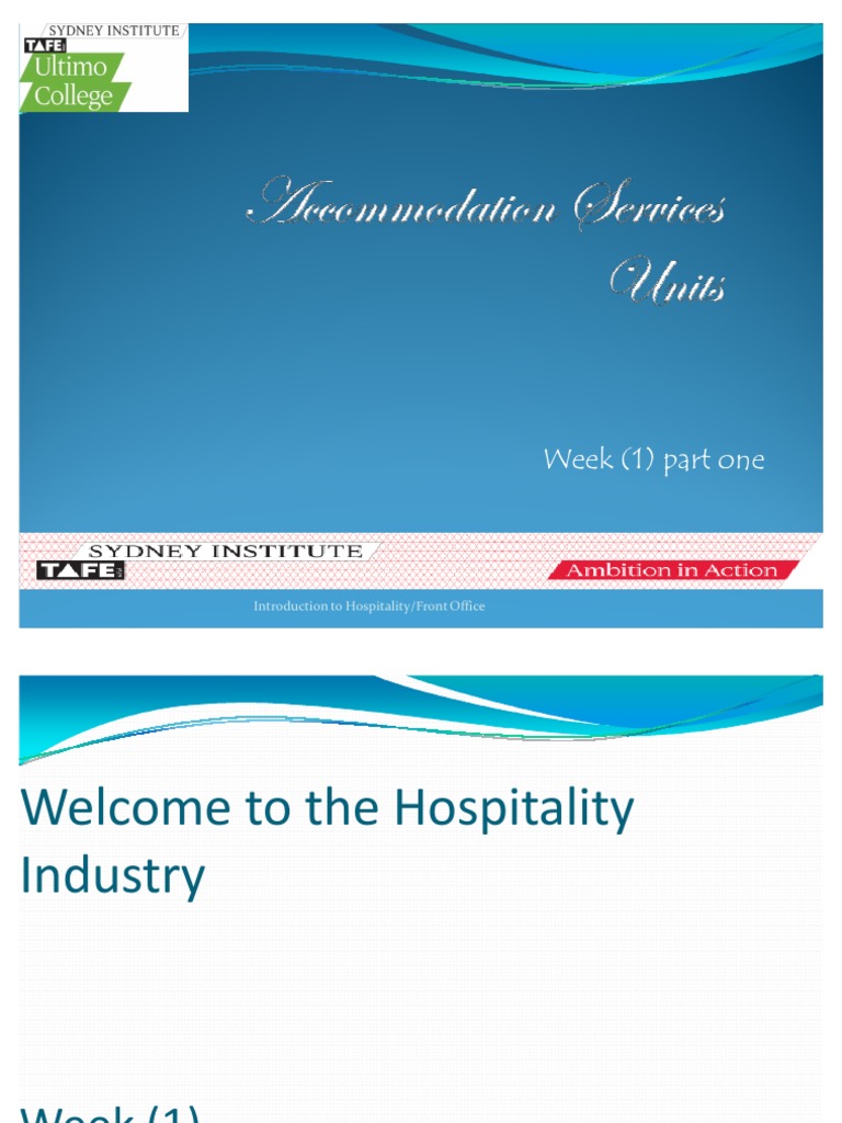 Week (1) Introuduction To Hospitality Industry | PDF | Business