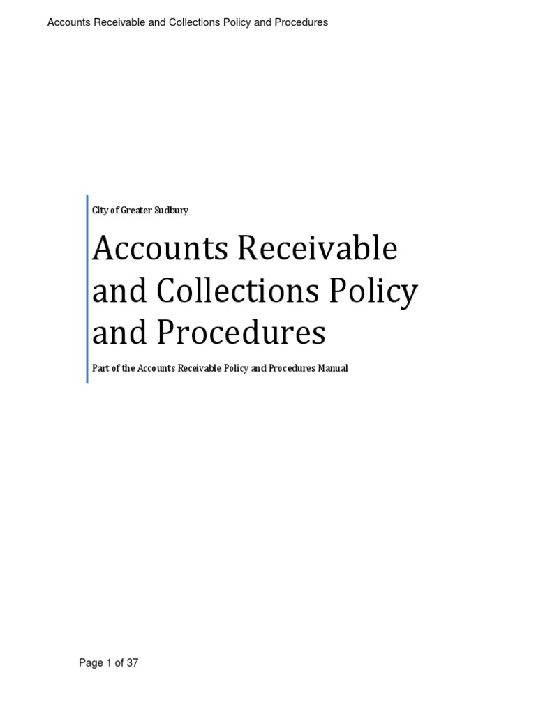 Accounts Receivable and Collections Policy APPROVED April 19 2017 ...
