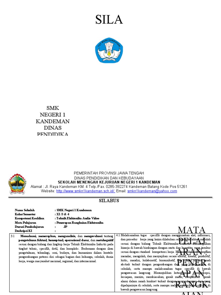 Silabus Pre-Xi Tav | PDF