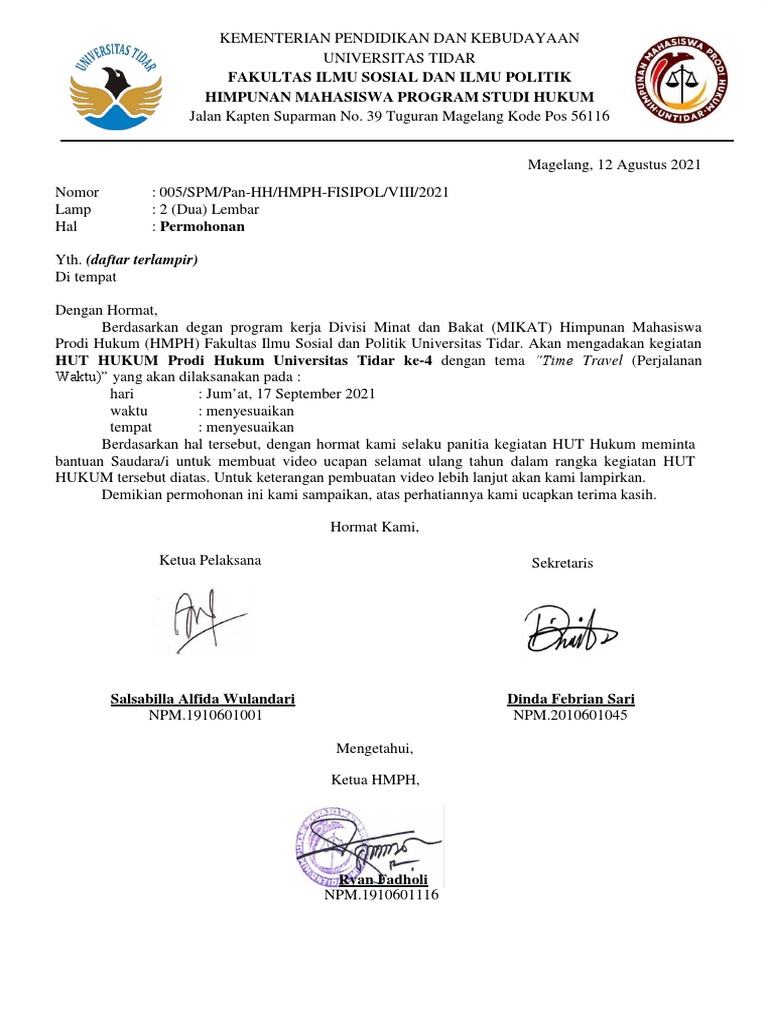 005-Permohonan Ormawa | PDF