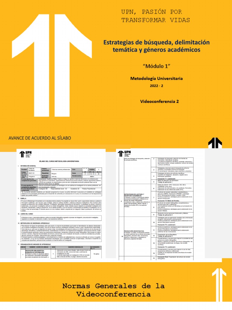 Semana 2 Modulo. 1. 2022 Videoconferencia. | PDF