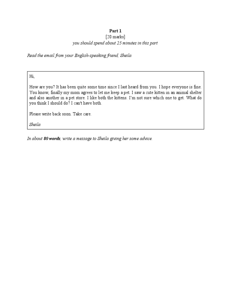 Part 1 - Email Writing - Recommendation | PDF