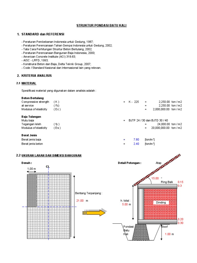 Struktur Pondasi Batu Kali Pdf